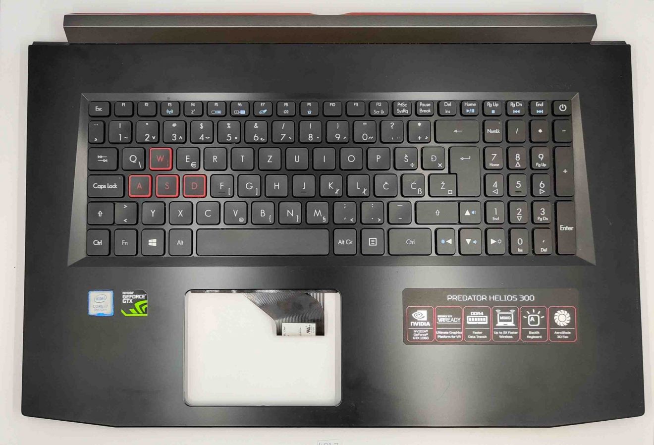 Acer Predator Helios 300 Palmrest Keyboard QWERTZ Slovenian Layout ...