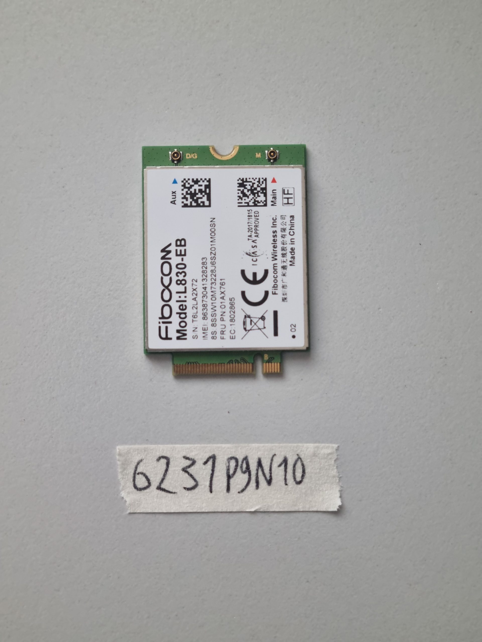 Fibocom L830-EB 01AX761 4G LTE WWAN modulna kartica za Lenovo ThinkPad ...